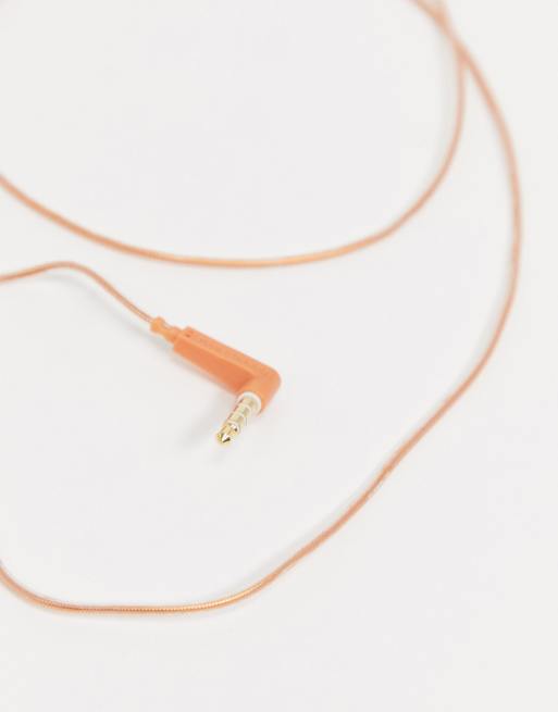 Happy Plugs earbud plus earphones in rose gold | ASOS