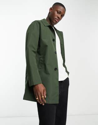 Harry Brown mac in dark green | ASOS