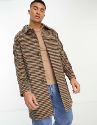 Harry Brown - Manteau à carreaux coupe décontractée - Marron | ASOS