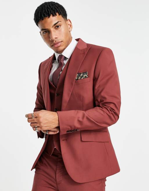 Harry Brown skinny fit stretch plain suit in tan | ASOS