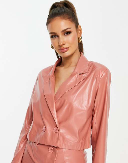 Heartbreak - Blazer court en PU (pièce d’ensemble) - Rouille | ASOS
