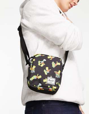 Herschel Supply Co - Bart Simpson - Crossbody tas in zwart | ASOS
