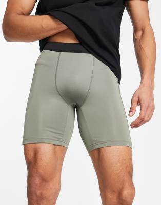 HIIT active training boxer short in khaki | ASOS