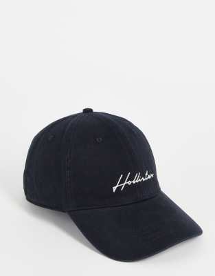 Hollister cap in black with script logo | ASOS