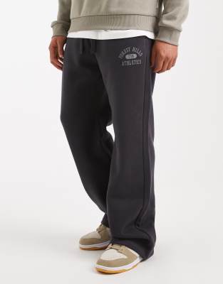Hollister collegiate bootcut joggers in dark grey | ASOS