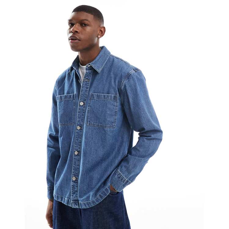 Hollister chambray shirt store