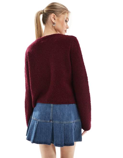 Hollister micro pleated mini skirt in wash denim | ASOS