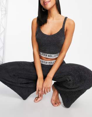 Hollister pyjama set with matching headband in grey | ASOS