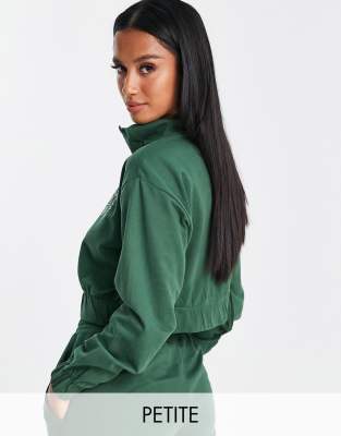 Hoxton Haus Petite - Sweat d'ensemble court à fermeture éclair - Vert ...