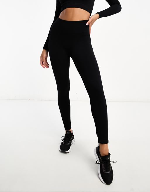 Hoxton Haus seamless gym leggings in black | ASOS