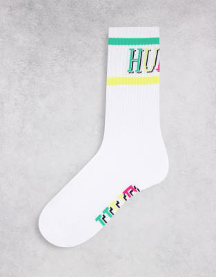 HUF 8-bit socks in white | ASOS