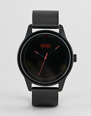 HUGO 1530044 Move mesh strap watch in black | ASOS