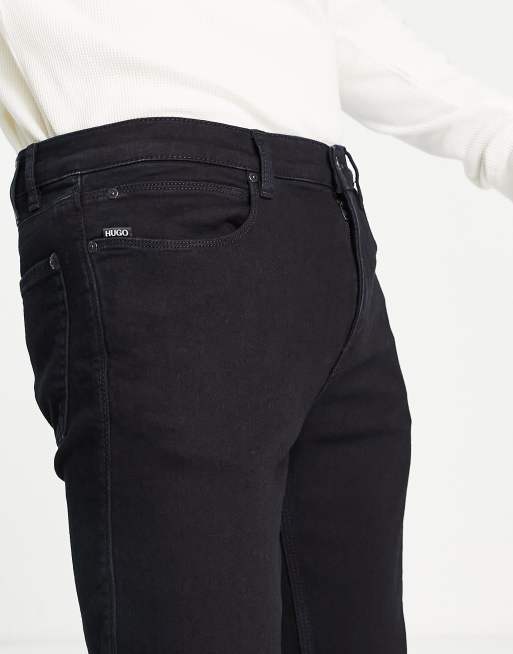 HUGO 708 Jean slim a delavage fonce ASOS