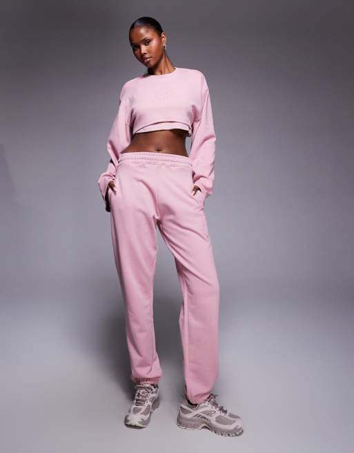Hugo Blue Naleisy trackies in pastel pink (part of a set) | ASOS