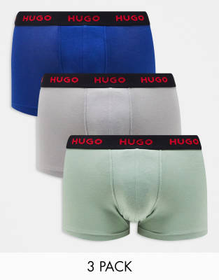 HUGO Bodywear 3 pack trunks in multi | ASOS