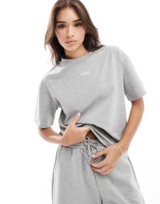 Hugo Bodywear shuffle t-shirt in silver | ASOS