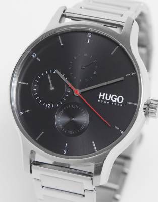 Hugo Boss Bounce watch in silver | ASOS