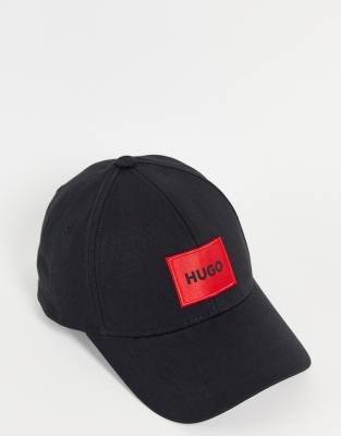Hugo box logo cap in black | ASOS