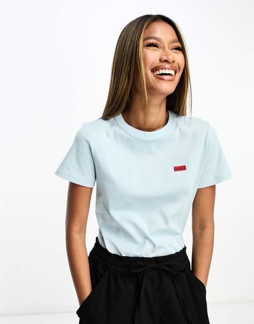 HUGO Classic Tee 1 t-shirt in pastel blue | ASOS