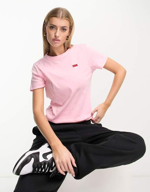 Hugo Classic Tee 1 t-shirt in pastel pink | ASOS