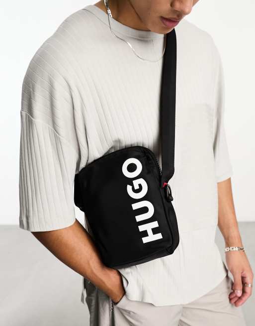 HUGO Ethon 2.0 large logo across body bag in black | ASOS
