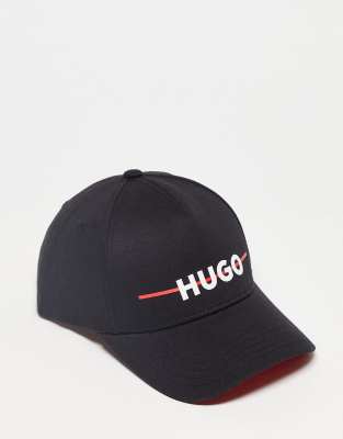Hugo logo cap in black | ASOS