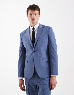 Hugo Red Arti hesten co-ord slim fit suit jacket in light blue | ASOS