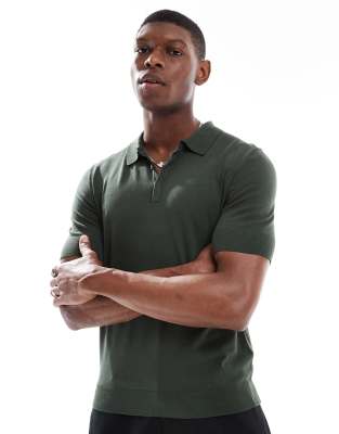 Hugo Red San Peter polo shirt in green | ASOS