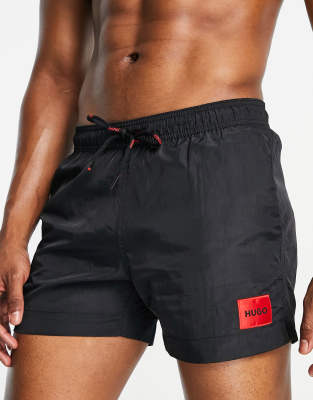 HUGO Swimwear Dominica swim shorts in black | ASOS