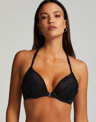 Hunkemoller - Lorena - Soutien-gorge push-up rembourré à armatures - Noir | ASOS