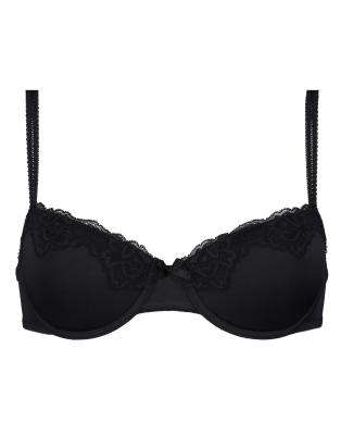 Hunkemoller Secret lace padded underwired bra in black | ASOS