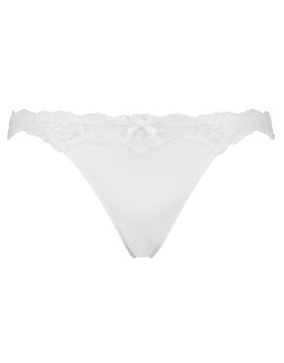 Hunkemoller - Secret - String en dentelle - Blanc | ASOS