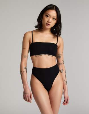 Hunkemoller - Smooth - String - Noir | ASOS