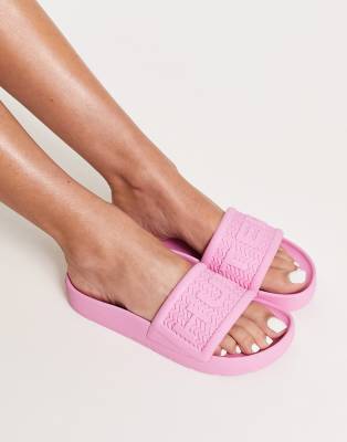 Hunter bloom algae foam sliders in pink | ASOS