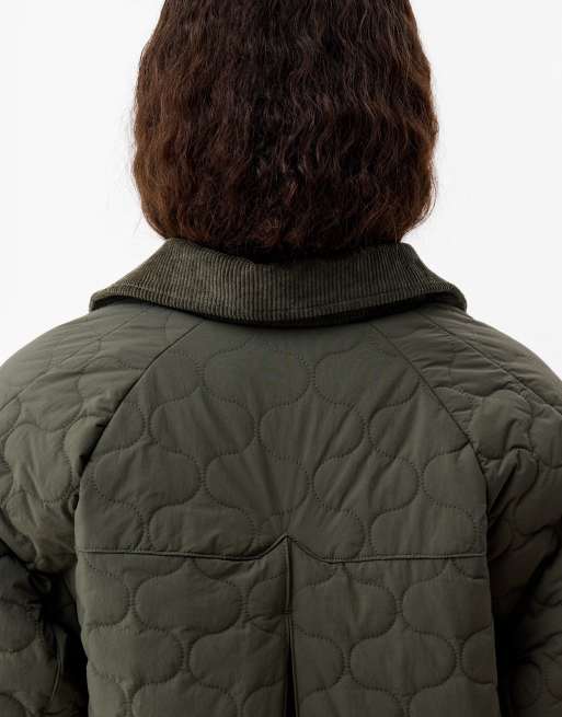 Hunter Fionn long coat in dark olive | ASOS