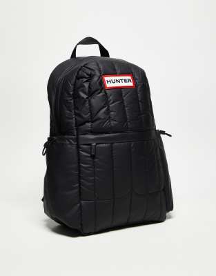 Hunter Intrepid Puffer Large Backpack in Black | ASOS