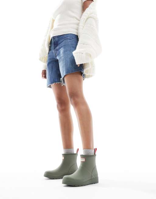 Hunter Play short boot in dark olive | ASOS