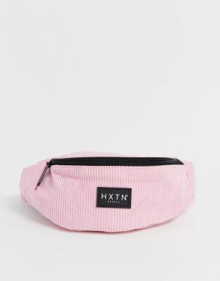 HXTN - Sac banane en velours côtelé - Rose | ASOS