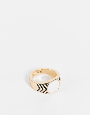 Icon Brand - Collective Conscience - Bague en composite - Doré | ASOS