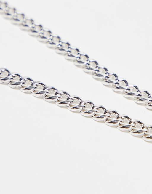 Icon Brand curb chain necklace with coordinates pendant in antique ...
