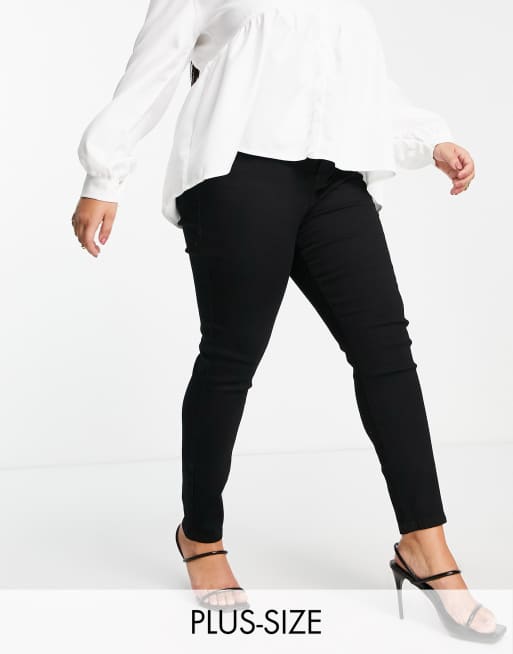 In The Style Plus x Jac Jossa skinny jeans in black | ASOS