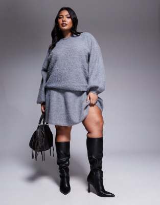 In The Style Plus x Natalya Wright exclusive pleated knitted fluffy ...