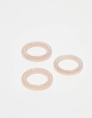invisibobble Slim Hair Spirals x3 - Pink Monocle | ASOS
