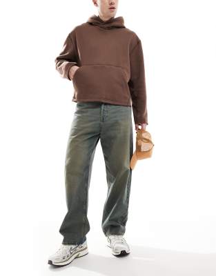 Jack & Jones Alex - Baggy jeans met wassing in blauwgroen | ASOS