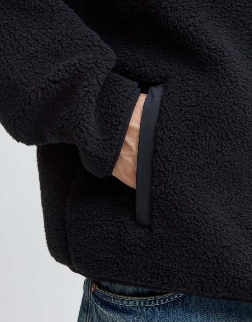 Jack & Jones Fleece jacket in black | ASOS