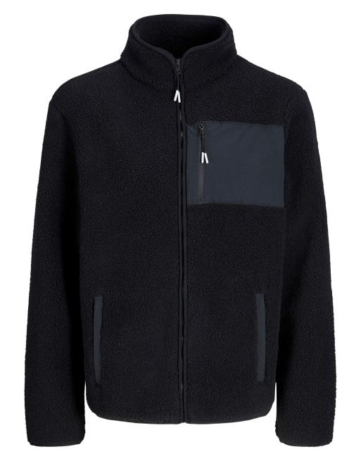 Jack & Jones Fleece jacket in black | ASOS