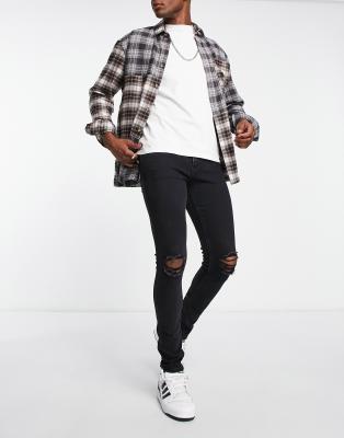 Jack & Jones Intelligence - Liam - Jean coupe skinny avec abrasions ...