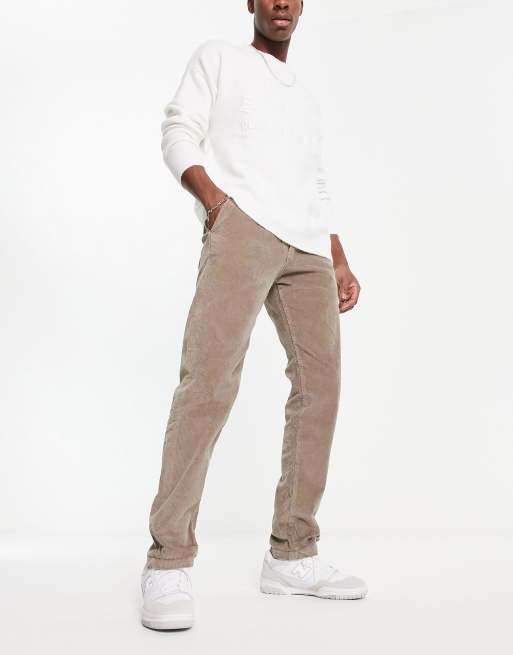 Jack And Jones Intelligence Locker Geschnittene Hose Aus Cord In Beige