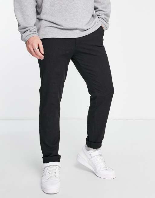Jack & Jones Intelligence - Pantalon slim à motif pied-de-poule - Anthracite | ASOS