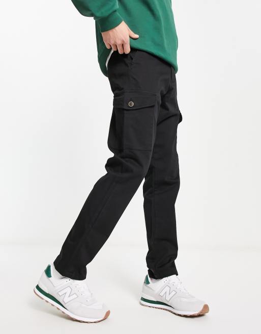 Jack & Jones Intelligence regular fit cargo pants in black | ASOS